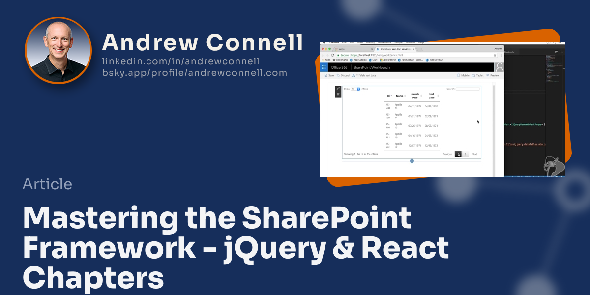 Mastering the SharePoint Framework - jQuery & React Chapters