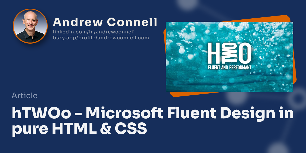 hTWOo - Microsoft Fluent Design in pure HTML & CSS