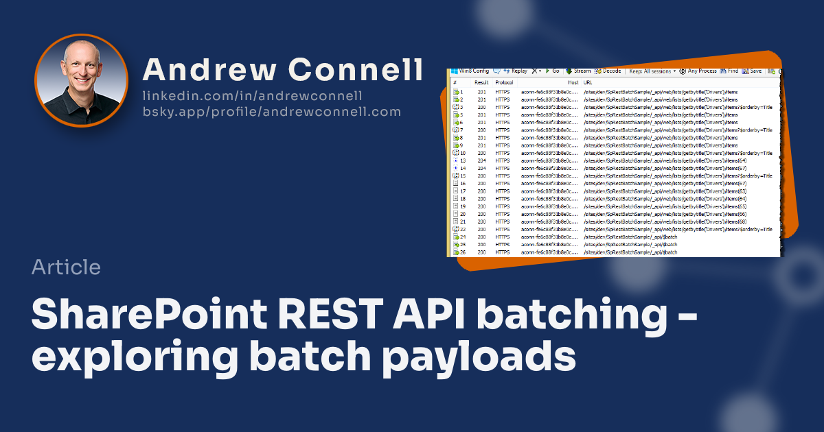SharePoint REST API batching - exploring batch payloads
